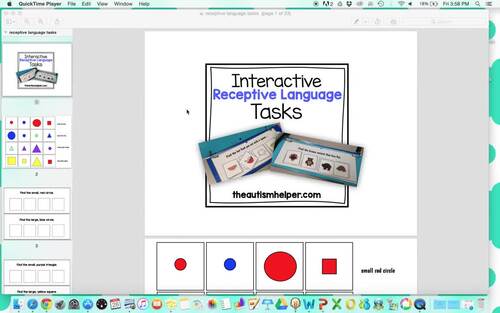 Interactive Receptive Language Tasks by The Autism Helper | TPT