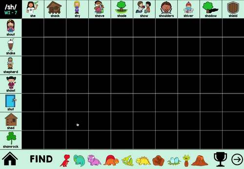 Hide & Seek Speech - Articulation Game - /sh/ Dinosaur Theme - Boom ...