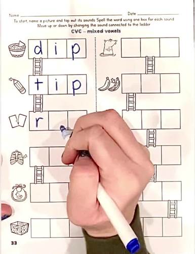 Word Chains with CVC Words No Prep Phonics Activities, Word Ladders