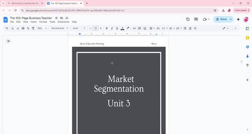 Sports Marketing | Market Segmentation | Complete Unit Bundle | TPT