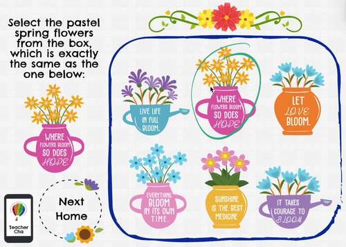 Visual Perceptual Skills: 7 Spring Games (BOOM Cards™ for Distance ...