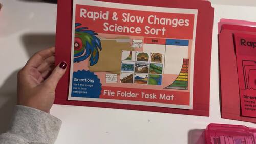 Rapid & Slow Earth Changes Sort Vocabulary S5E1 Georgia Science S5E1a S5E1c