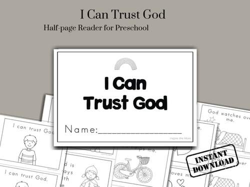 I Can Trust God | Christian Emergent Reader Printable | Mini Book for ...