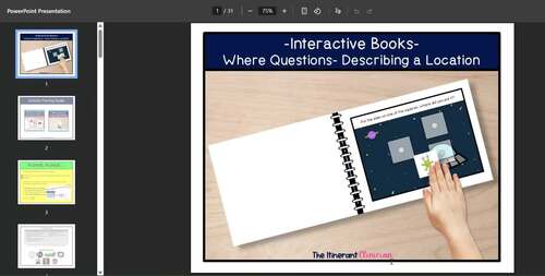 WHERE Questions Speech Therapy Adaptive Books Special Education Spatial ...