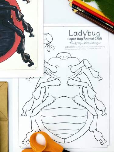 Ladybug | Paper Bag Puppet | Printable Craft | Ladybugs by Simply ...