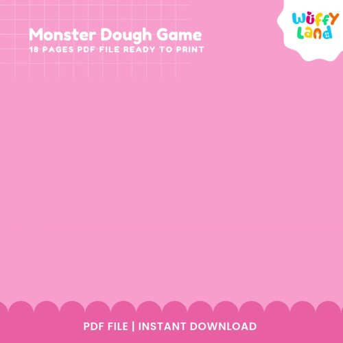 Monster Playdough Mats Activity - Fine Motor Dough Game for Kids by ...
