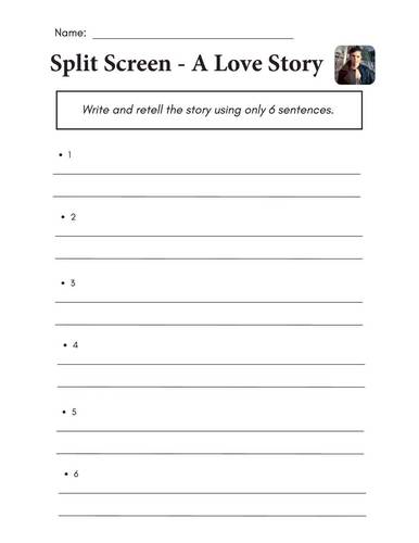 Split Screen - Love Story. Video. Retelling. Writing. ESL. EFL. Beginner