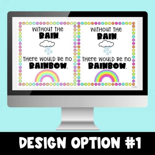 BULLETIN BOARD KIT (RAINBOW INSPIRATIONAL QUOTE) by Kirk's Klassroom