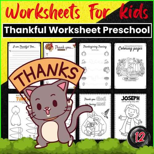 Thankful Worksheet Preschool by Lib Anatomy school | TPT
