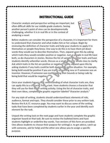 Point of View Character Letter Writing Activity for Any Novel by Lit ...