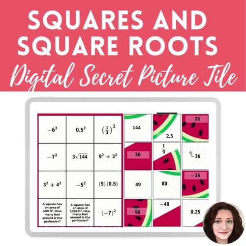 Squares and Square Roots Digital Activity by Always Room For Pi | TPT