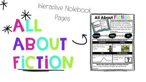 Characteristics of Fiction Text Interactive Notebook Pages by Tales ...