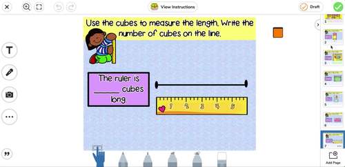 Nonstandard Measurement School Supplies Seesaw Activity | TPT