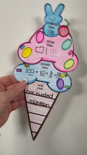 Easter Math Place Value Craft by The Teaching Diva Corner | TPT