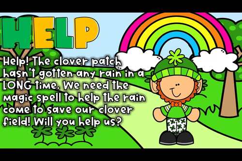 St. Patrick's Day Crack the Code Game | Fractions in Shapes | First Grade