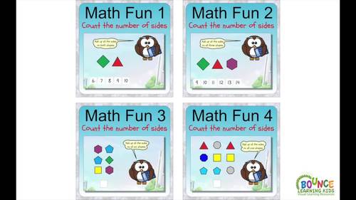 Math Fun 1: Count the sides on the shapes (BOOM distance learning math ...