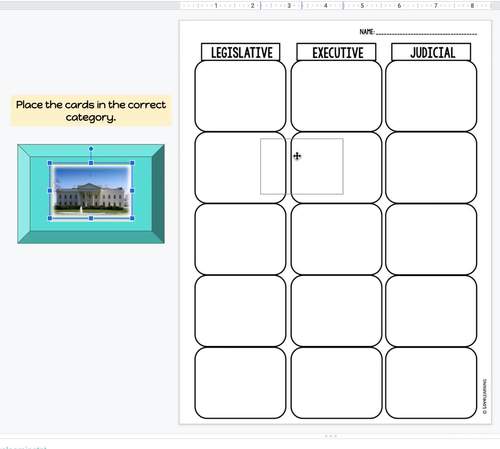 3 Branches of Government Sort Activity with Google Slides by Love Learning