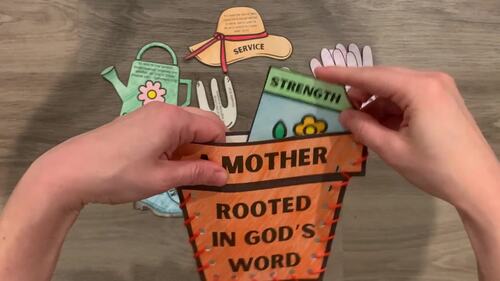 Mother's Day Craft, Godly Mom All About My Mom, DIY Homemade Garden Card