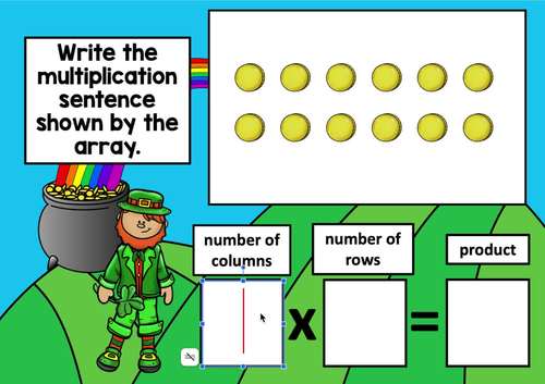 St Patricks Day Multiplication with Arrays Digital Activity for Google ...