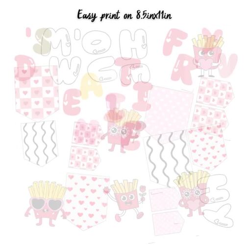Valentine's Day Bulletin Board Kit | Classroom Decor | Fries Theme ...
