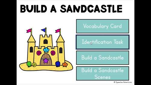 Build a Sandcastle Boom Cards™ by Speechie Adventures | TPT