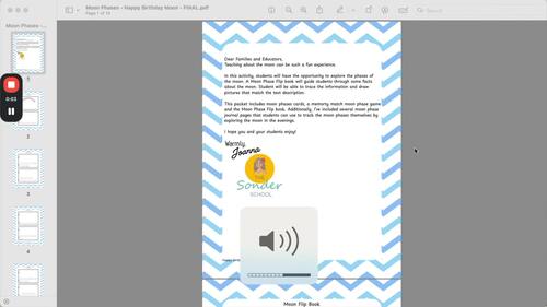 Moon Phases - Flip Book and Memory Match Game by The Sonder School