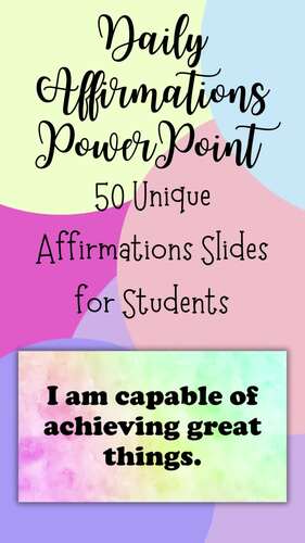 Daily Affirmations for Students-50 Unique Affirmations for your Morning ...