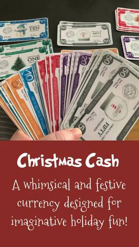Printable Christmas Cash for Holiday Games and Rewards by SplashofColors