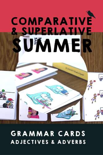 Summer Comparative & Superlative Grammar Printable & Boom™ Cards