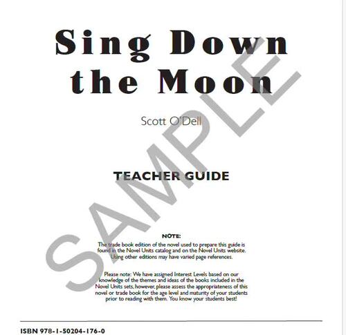 Sing Down the Moon Novel Units® Teacher Guide Novel Study | TPT