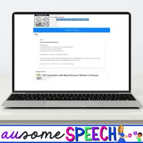 When Questions for Speech Therapy Boom Cards with Real Pictures (WH ...