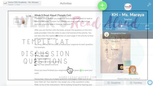 Digital Read Aloud Questions - Temple Cat (Week 5) | TpT