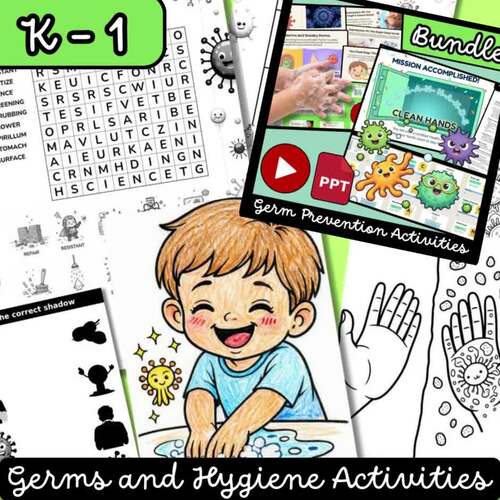Germs Worksheets and Hygiene Activities for Kindergarten Bundle Health ...