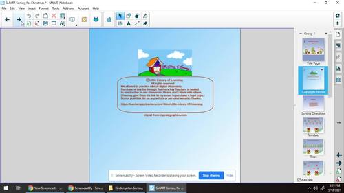 Sorting for Christmas Smart Board™ Activity by Little Library of Learning