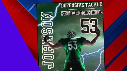 Editable Football Poster Template | Canva Sports Background for Senior ...