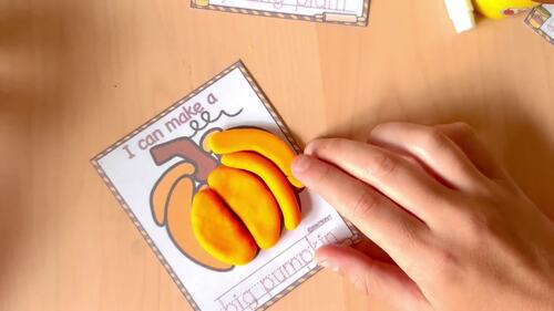 Pumpkin Play Dough Mats Fall Kids Activities Halloween Fine Motor Play ...