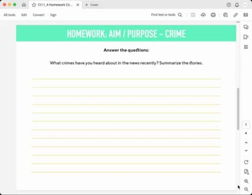ESL Advanced Homework: Practise Crime Vocabulary by ESL Class Workshop