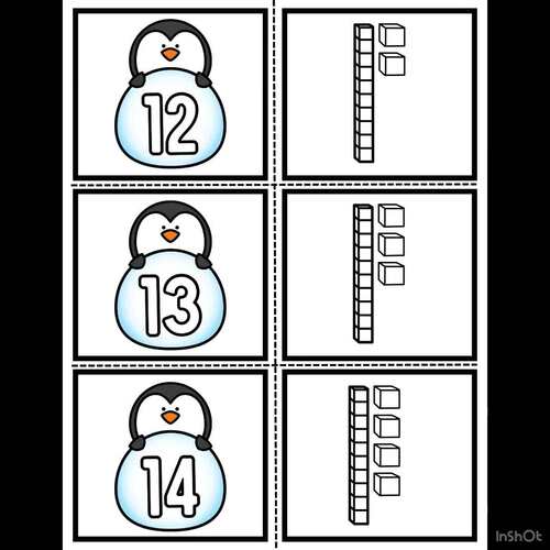 January Place Value Matching Cards – Winter Penguin Theme (Tens & Ones ...