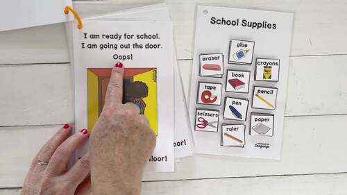 School Supplies on the Floor! Interactive Mini-Book with Choice Board ...