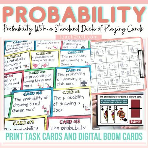 Chance and Probability Activities | Theoretical Probability Playing Cards