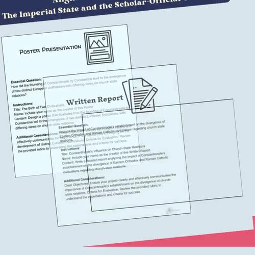 HSS 7.3.6 PBL Choice Board, Imperial State and the Scholar-Official Class