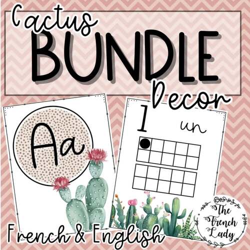 FRENCH Posters BUNDLE | Cactus / Succulents | Classroom Decor - Numbers ...