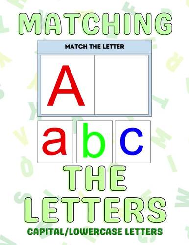 Identification and Matching Capital/Lowercase Letters Activity | TPT