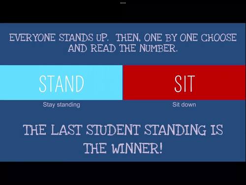 Number Recognition & Identifying Numbers 11-20 Stand or Sit PowerPoint ...