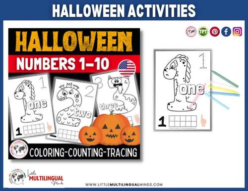 Halloween Activities Bundle: Halloween Math Worksheets, Alphabet Crown ...