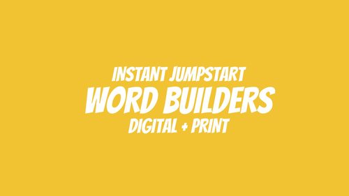 INSTANT Digital Jumpstart Games: 200 Word Builders SEESAW & GOOGLE SLIDES