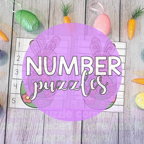 Easter Number Puzzles 1-10 by A Teacher and her Cat | TPT
