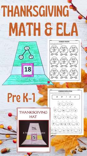 Thanksgiving Math & ELA Worksheets by A Thinker's Toolbox | TPT