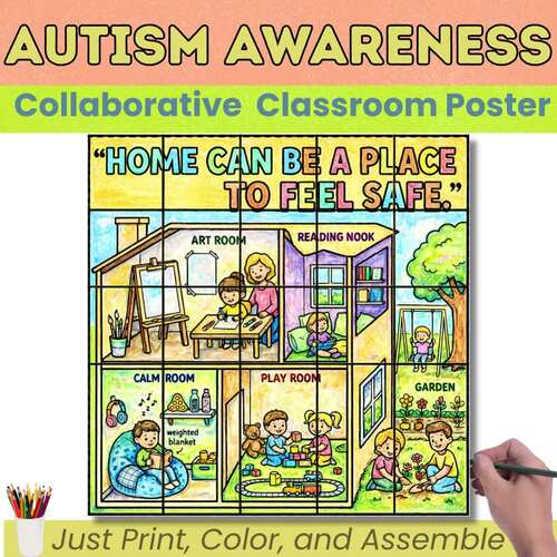 Autism Awareness Collaborative Poster | World Autism Day Bulletin Board ...