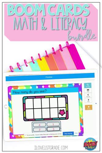 Boom Cards Math and Literacy Bundle by I Love 1st Grade | TPT